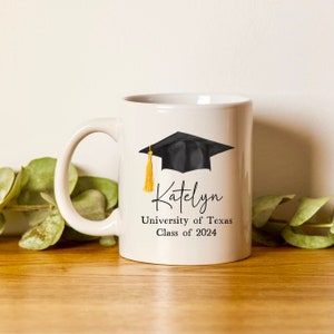 Custom Graduation Coffee Mug, Personalized Name University Graduate ...