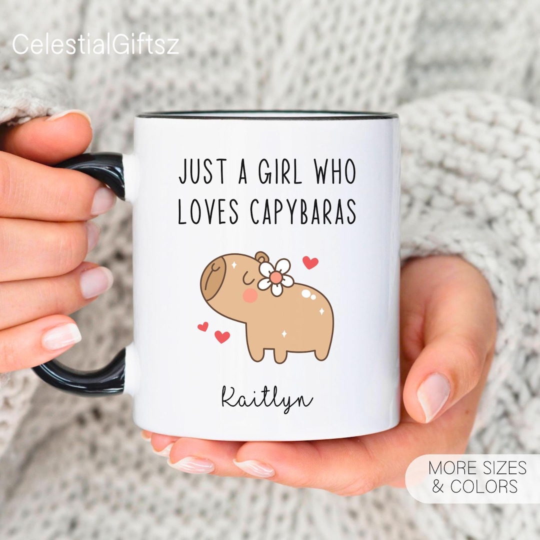Just A Girl Who Loves Capybaras, Custom Name, Animal Lover Gift ...