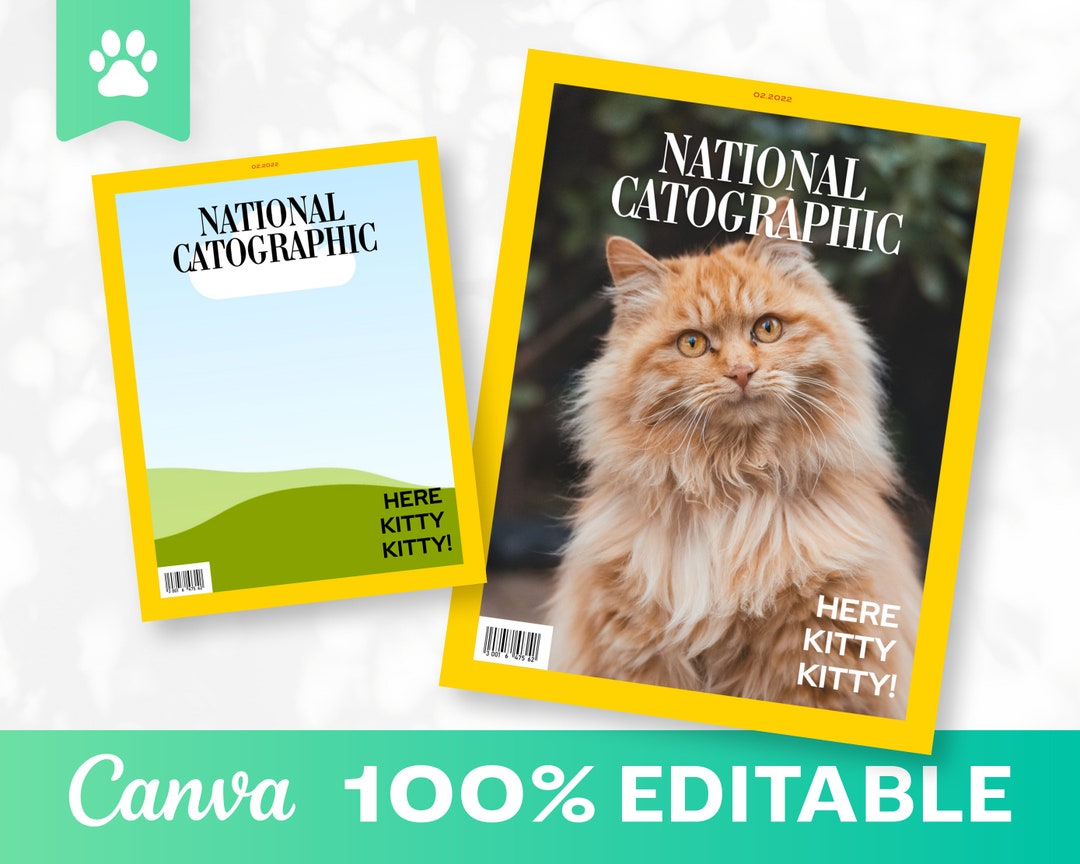 Pet Magazine Cover Canva Template Custom Magazine Cover Canva Magazine ...