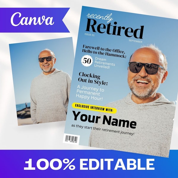 Retirement Magazine Cover - Etsy