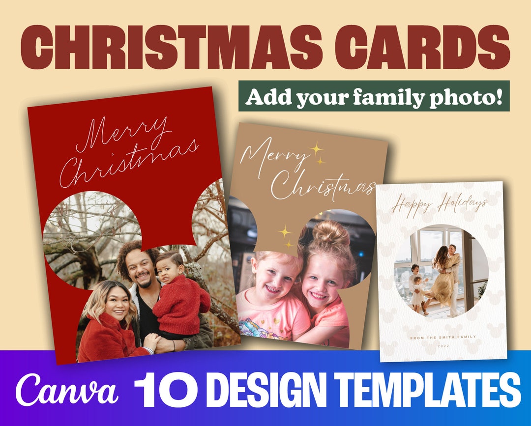 Canva Christmas Card Template 5x7, Photo Card, Merry Christmas Card ...