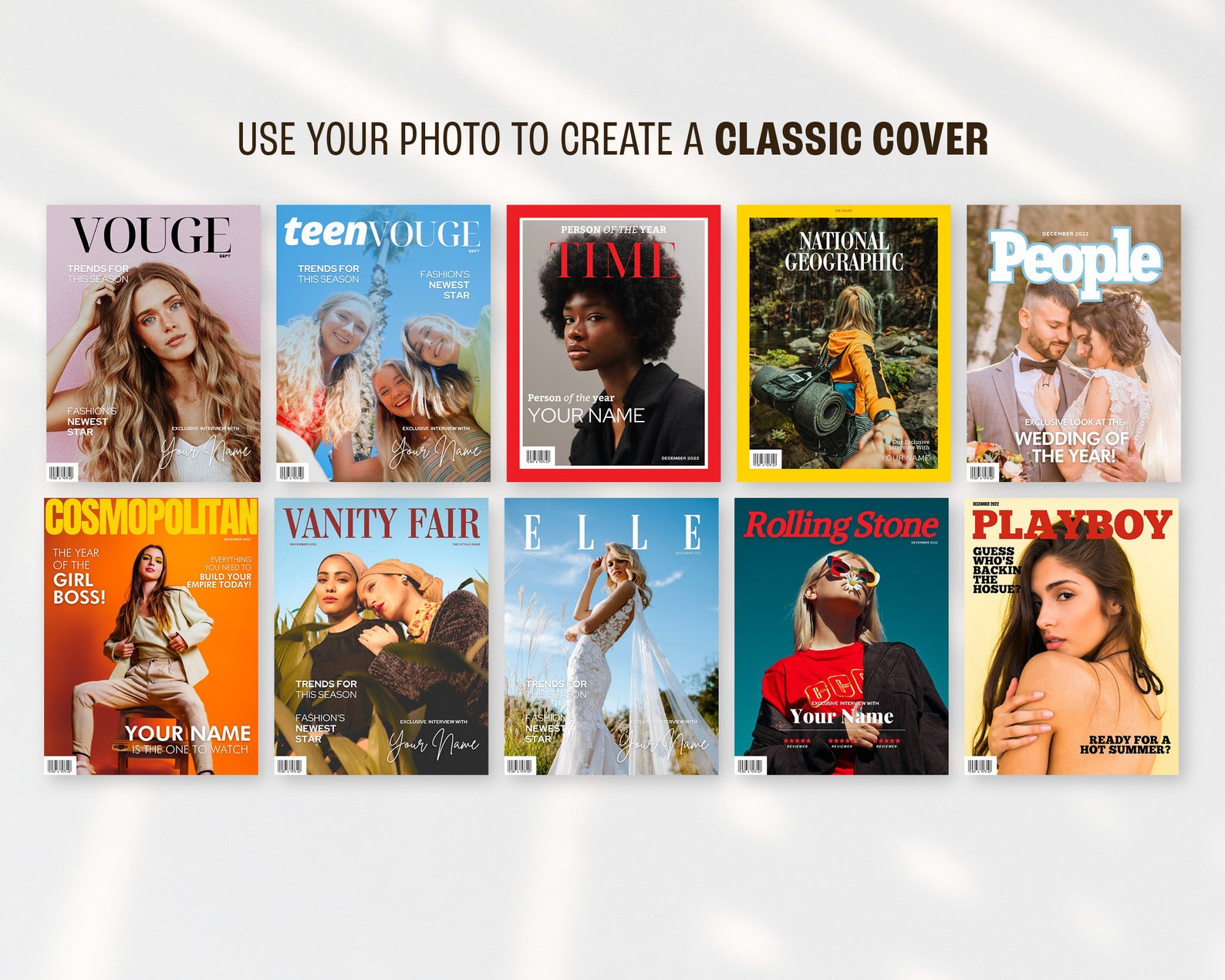 Canva Magazine Cover Template BUNDLE: Fashion Lifestyle - Etsy Canada