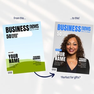 Business News Magazine Cover Canva Template Custom Magazine Cover Canva ...