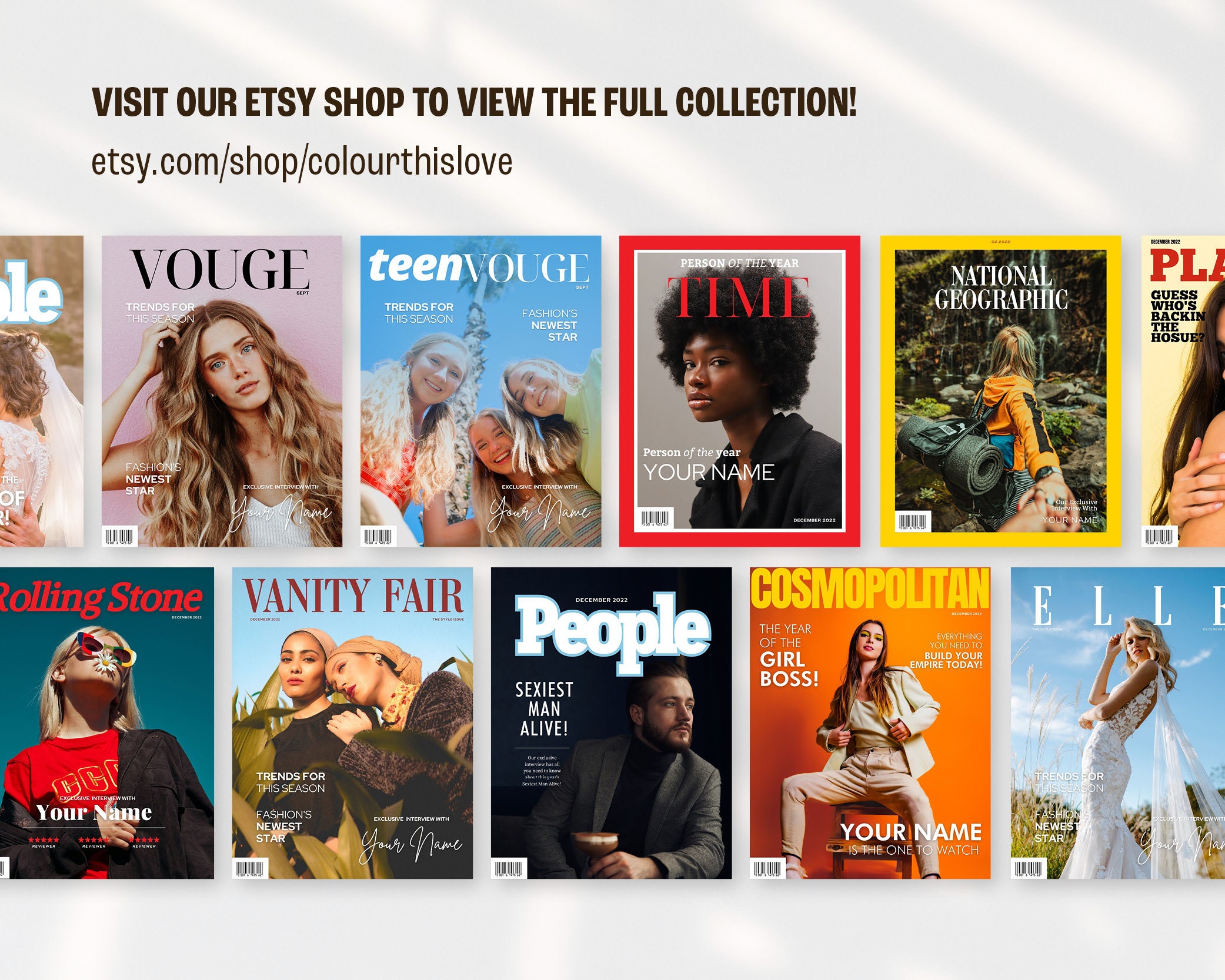 Magazine Cover Canva Template Custom Magazine Cover - Etsy Canada