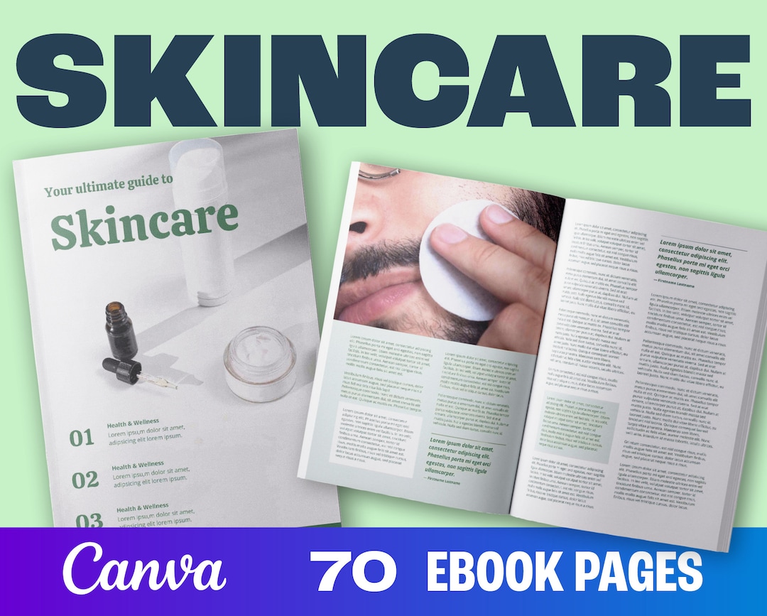 Skincare Ebook Template for Canva Aesthetician Ebook Esthetician ...