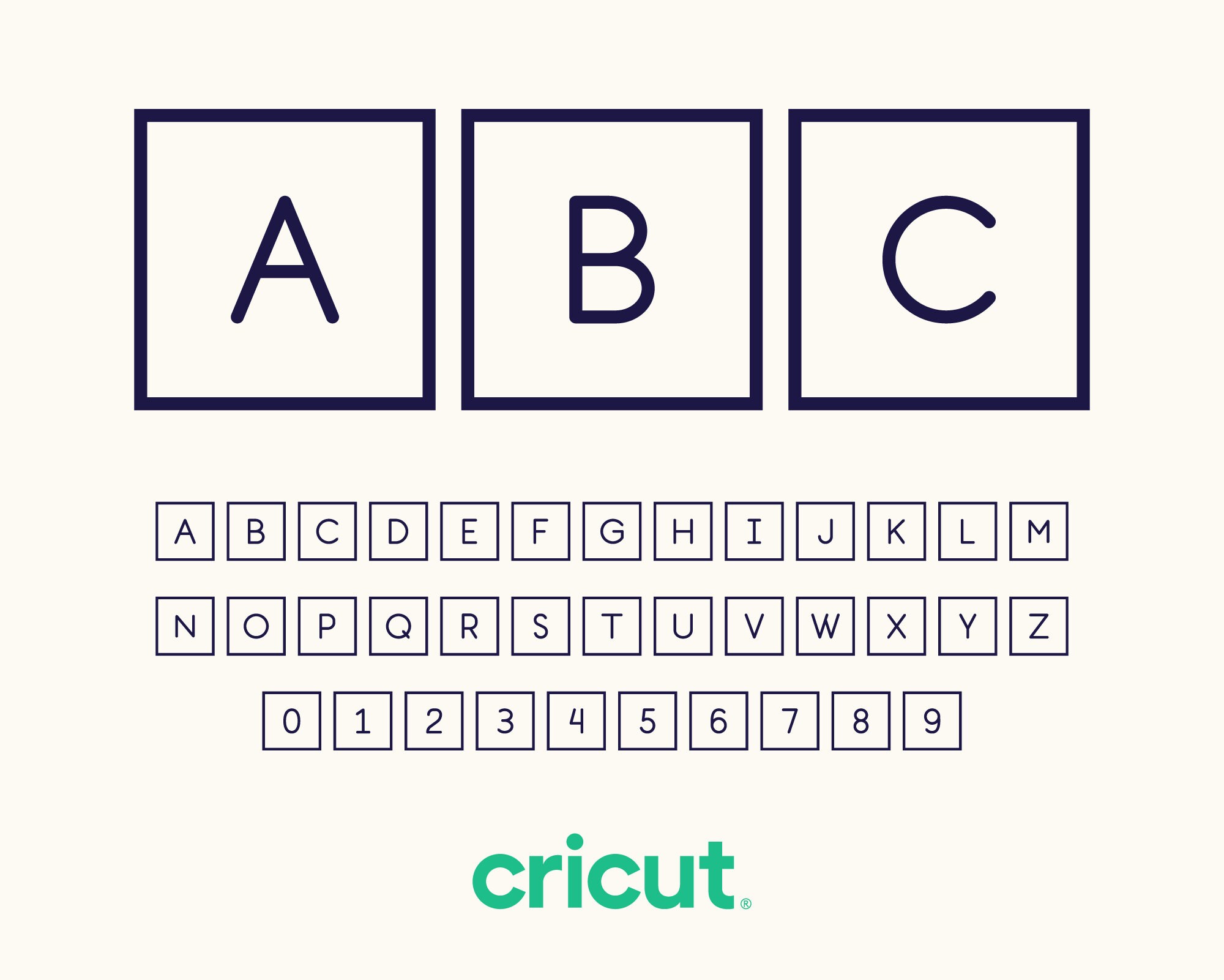 Square SVG Letters DIY Svgs cut File Cricut Birthday | Etsy