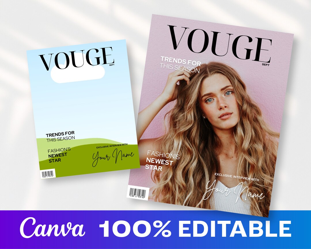 Magazine Cover Canva Template Custom Magazine Cover Canva Magazine ...