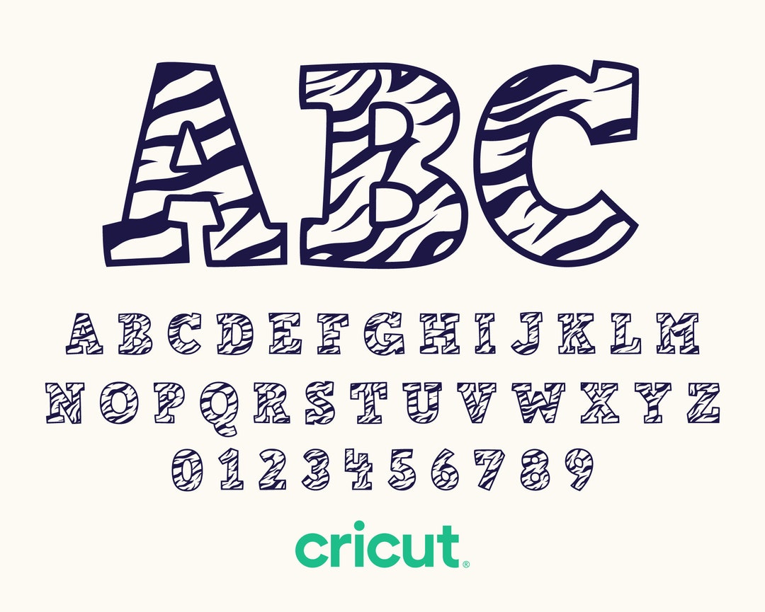 A-Z Tiger Animal Print Svg Letters DIY SVG Cut File Cricut Birthday ...