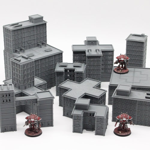 3D Printed Bundle of 10 City Buildings Titanicus Battletech - Etsy