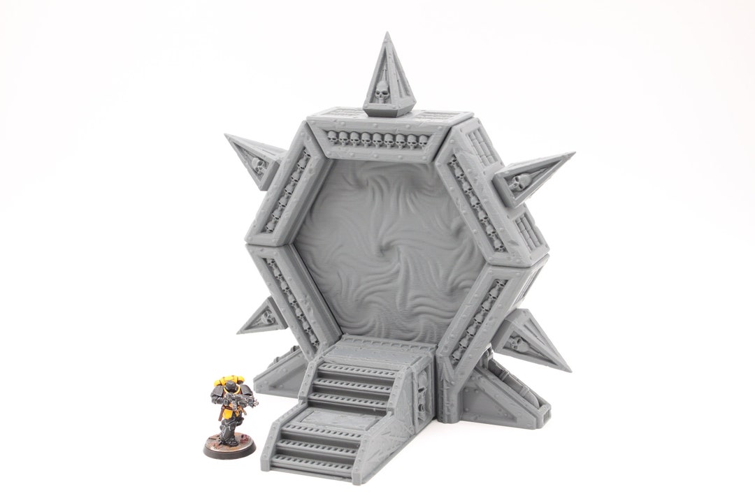 3D Printed Chaos Demon Warp Temple Scenery Terrain for 28mm Tabletop ...