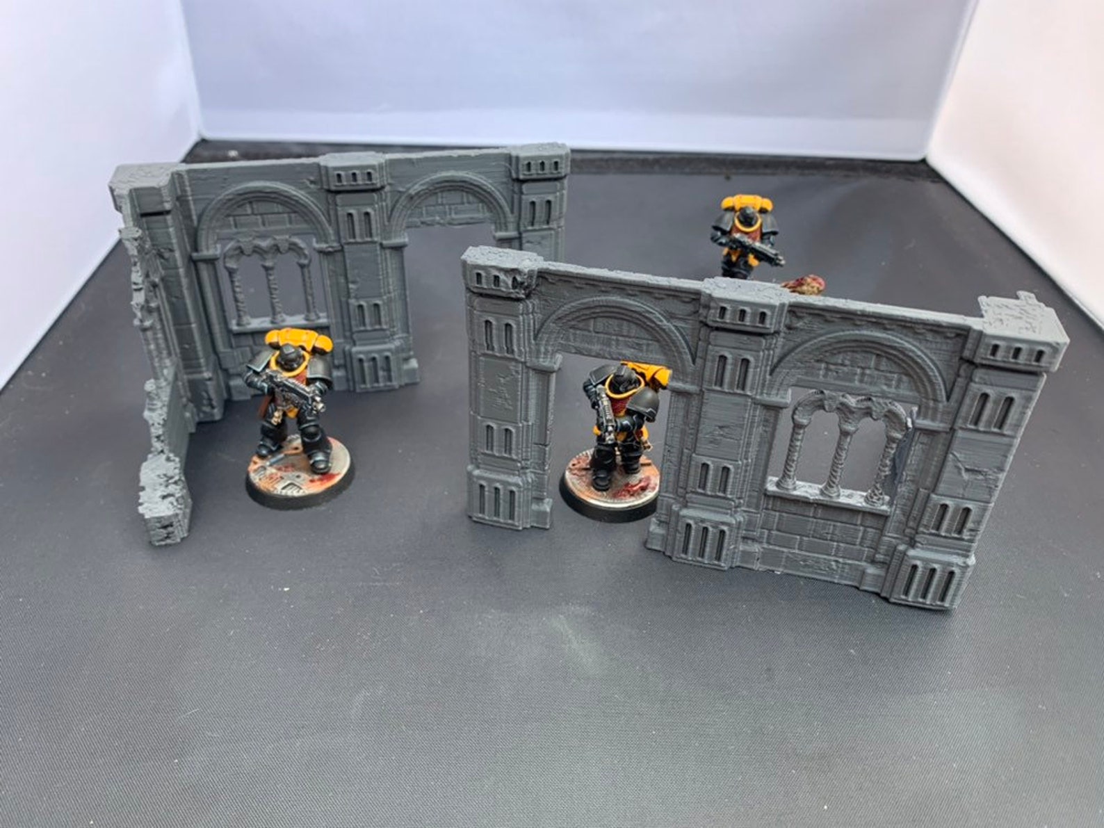 Two 3D Printed Fantasy Walls Scenery Scatter Terrain for 28mm | Etsy UK