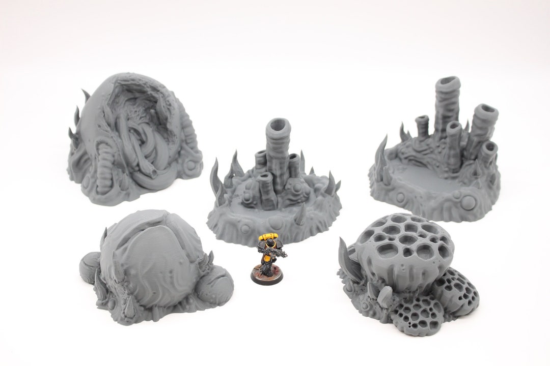 3D Printed Alien Bio Hive Parasites and Swamp Ponds Terrain Scenery for ...