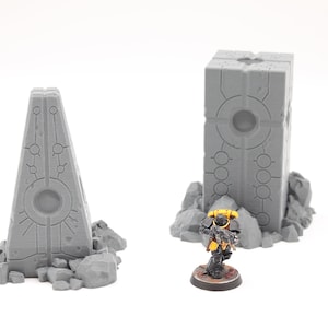 Bundle of 3D Printed Xenos Alien Tombworld Obelisks Scenery Scatter ...
