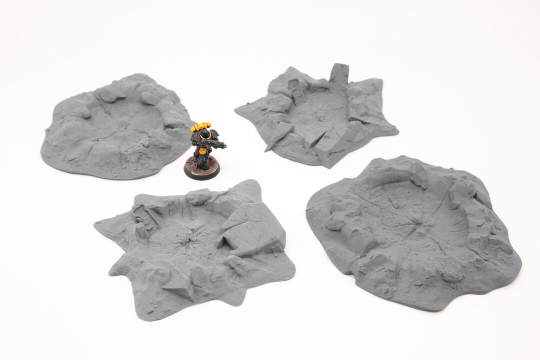 3D Printed V2 Debris Blast Craters Scenery Scatter Terrain for 28mm ...