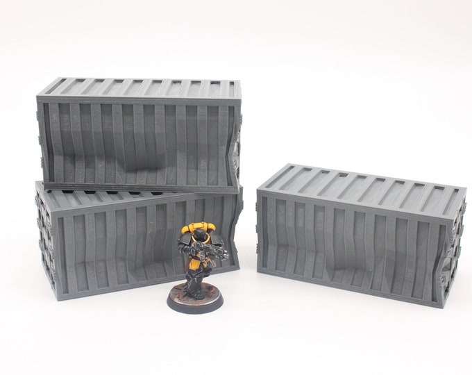 3D Printed Damaged Shipping Containers Scenery Scatter Terrain for 28mm ...
