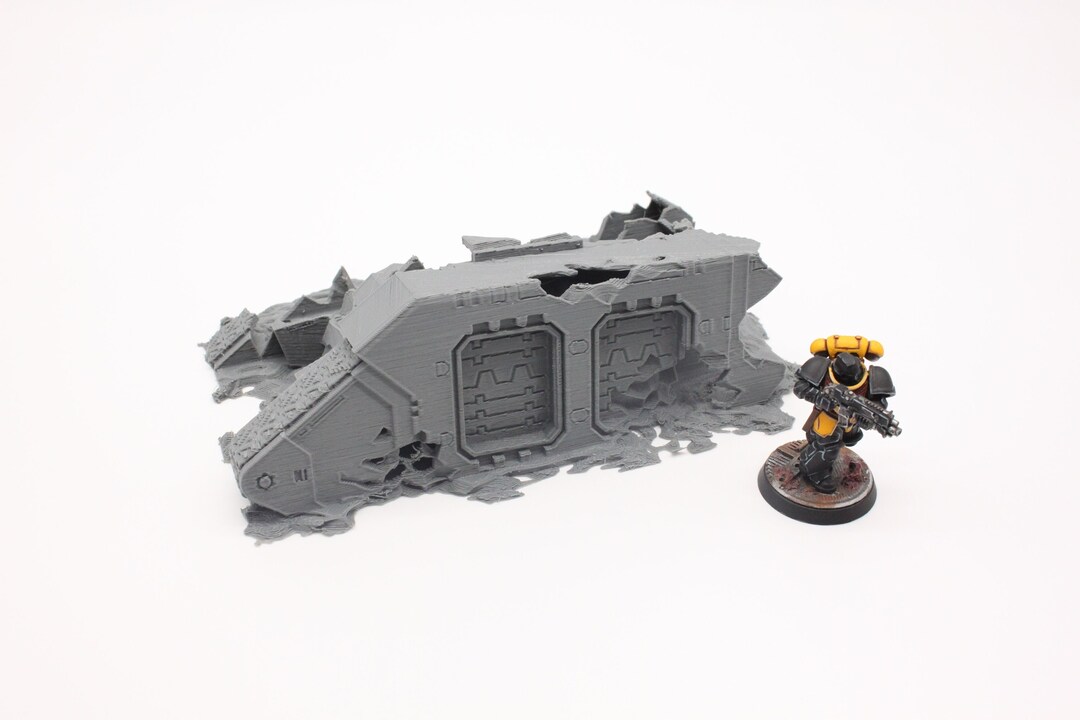 Destroyed Large Tank Battlefield Scenery Scatter Terrain Objective ...