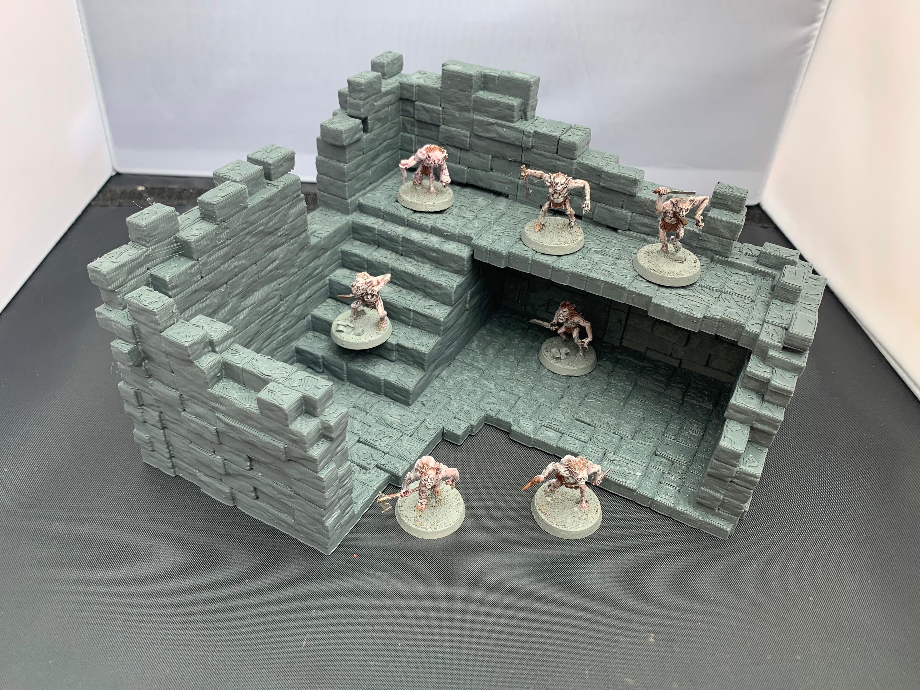 Large Ruined Building Terrain Scenery for 28mm DnD Tabletop | Etsy