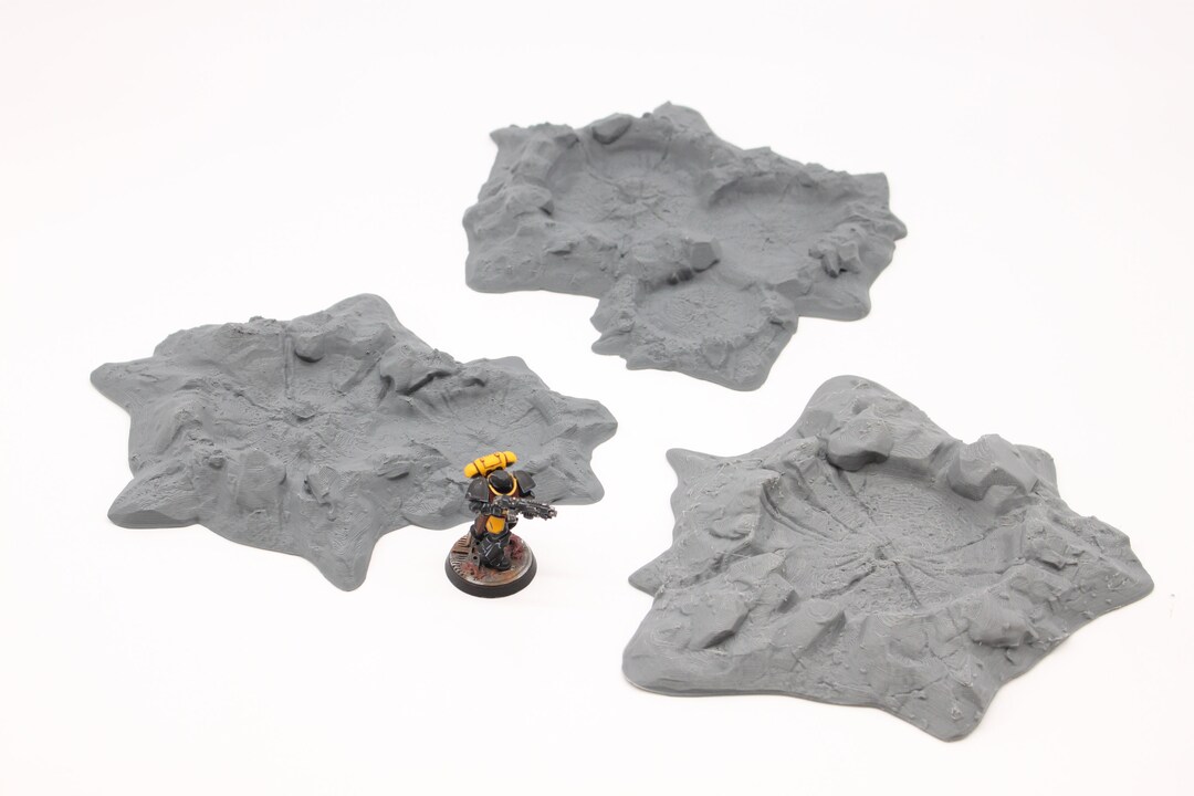 3D Printed Battlefield Crater Clusters Scenery Scatter Terrain for 28mm ...