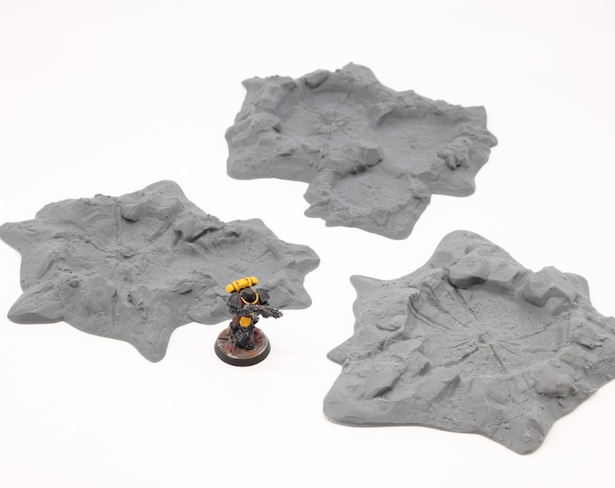 3D Printed Battlefield Crater Clusters Scenery Scatter Terrain for 28mm ...