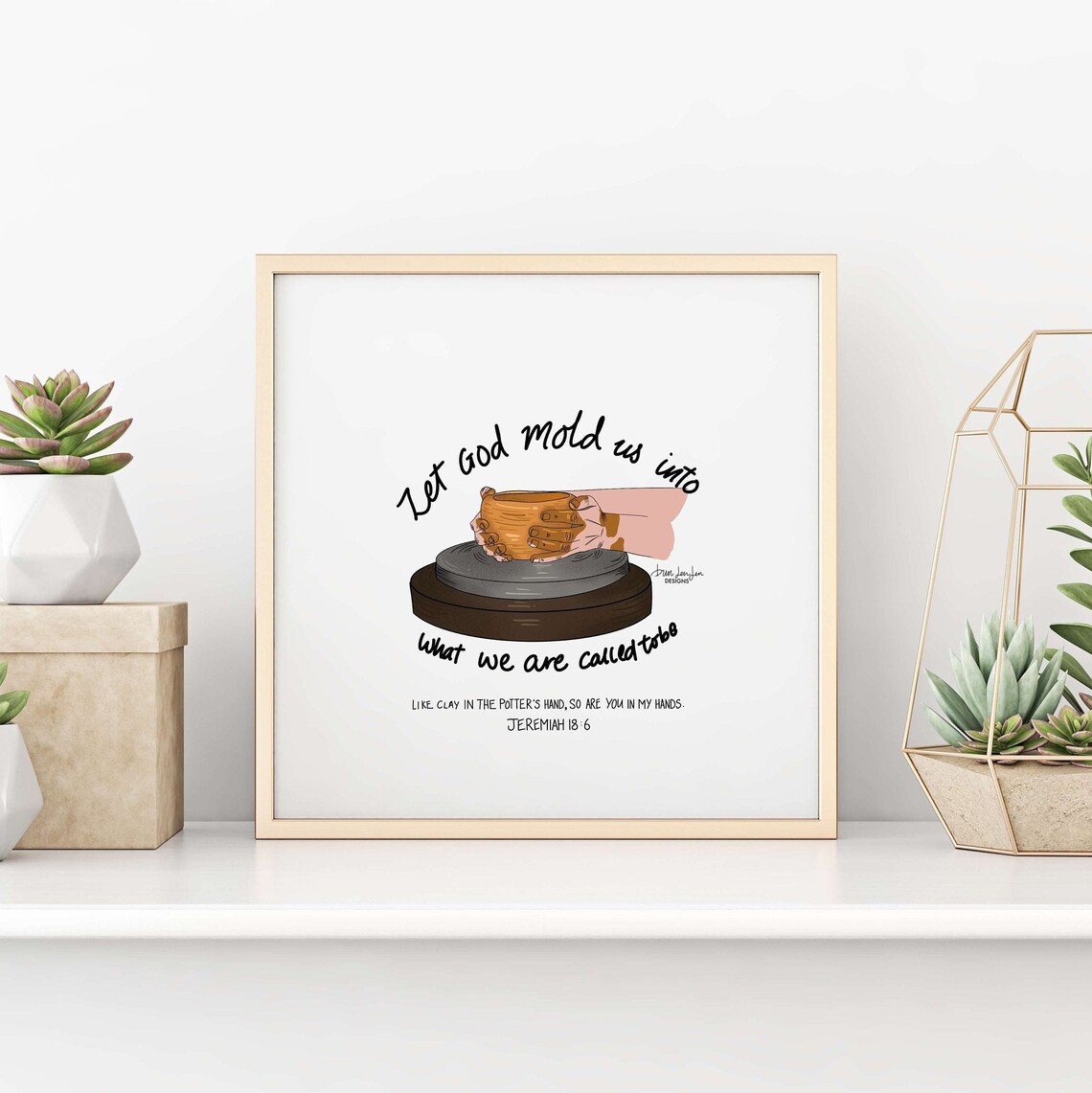 Potter Hands | Jeremiah 18:6 | Art Print | Christian Wall Art | Bible ...