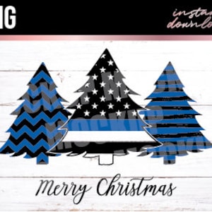 Blue Line Christmas Tree, Police Officer Christmas, Thin Blue Line ...