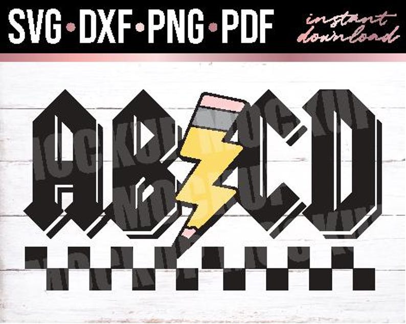 Teacher ABCD Png – Rock Band Back to School Sublimation Design – First ...