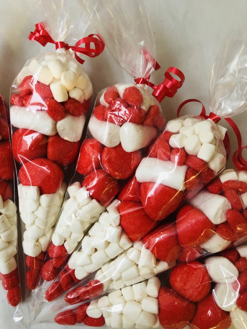 Red & White Sweet Candy Cones Sweets Party Bags Filled Bag - Etsy