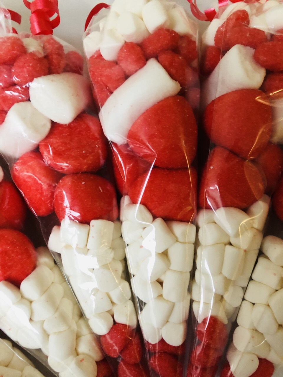 Red & White Sweet Candy Cones Sweets Party Bags Filled Bag - Etsy