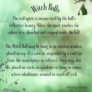 Calming Witch Ball - 2in Plastic Ball - Home Blessing - Home Protection ...