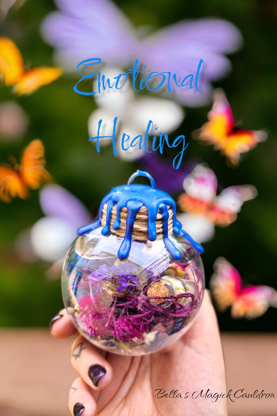 Emotional Healing Witch Ball, 3.5 Inch Plastic Ball, Trauma Release ...