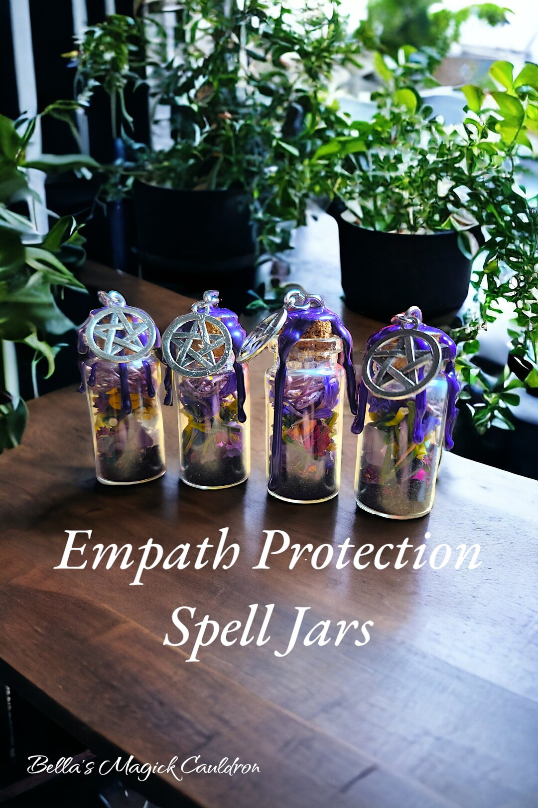 Empath Protection Spell Jar: Fluorite, Herbs, Aura Cleansing - Etsy