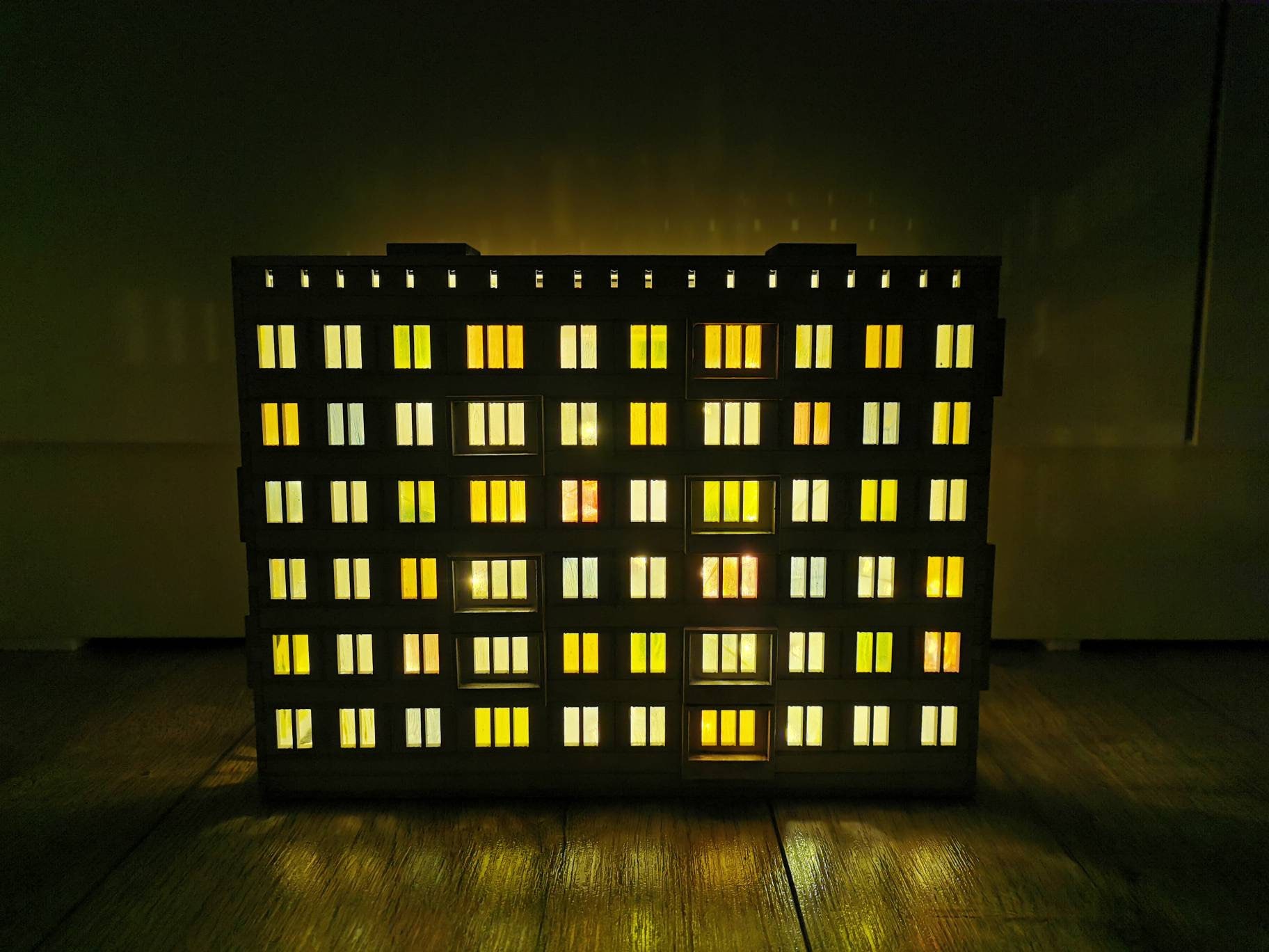 Handmade Wooden Lamp Inspired by Residential Building From - Etsy