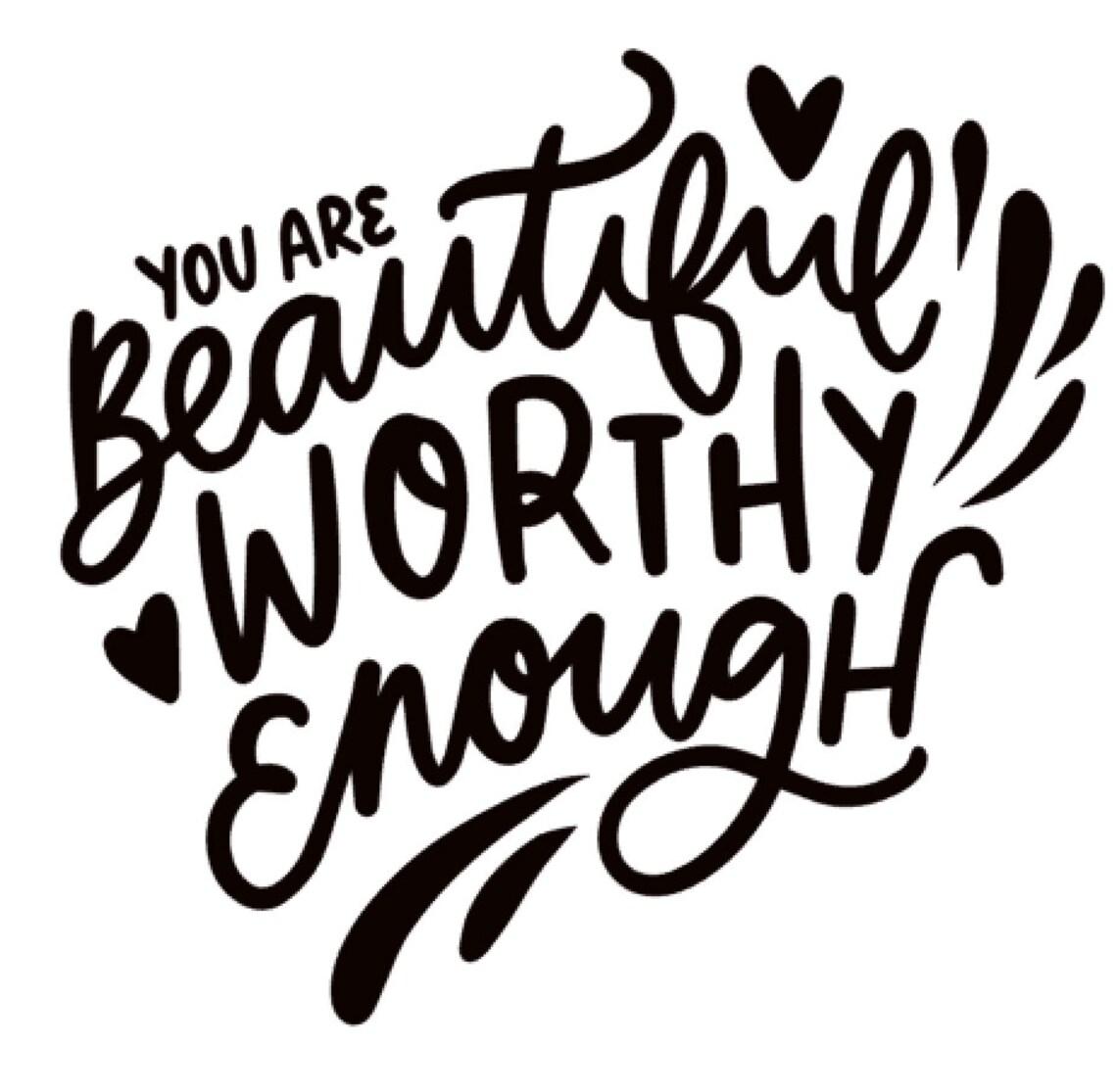 You Are Beautiful Worthy Enough Vinyl Label decal Positive Etsy you-are-beautiful-worthy-enough-vinyl-label-decal-positive-etsy