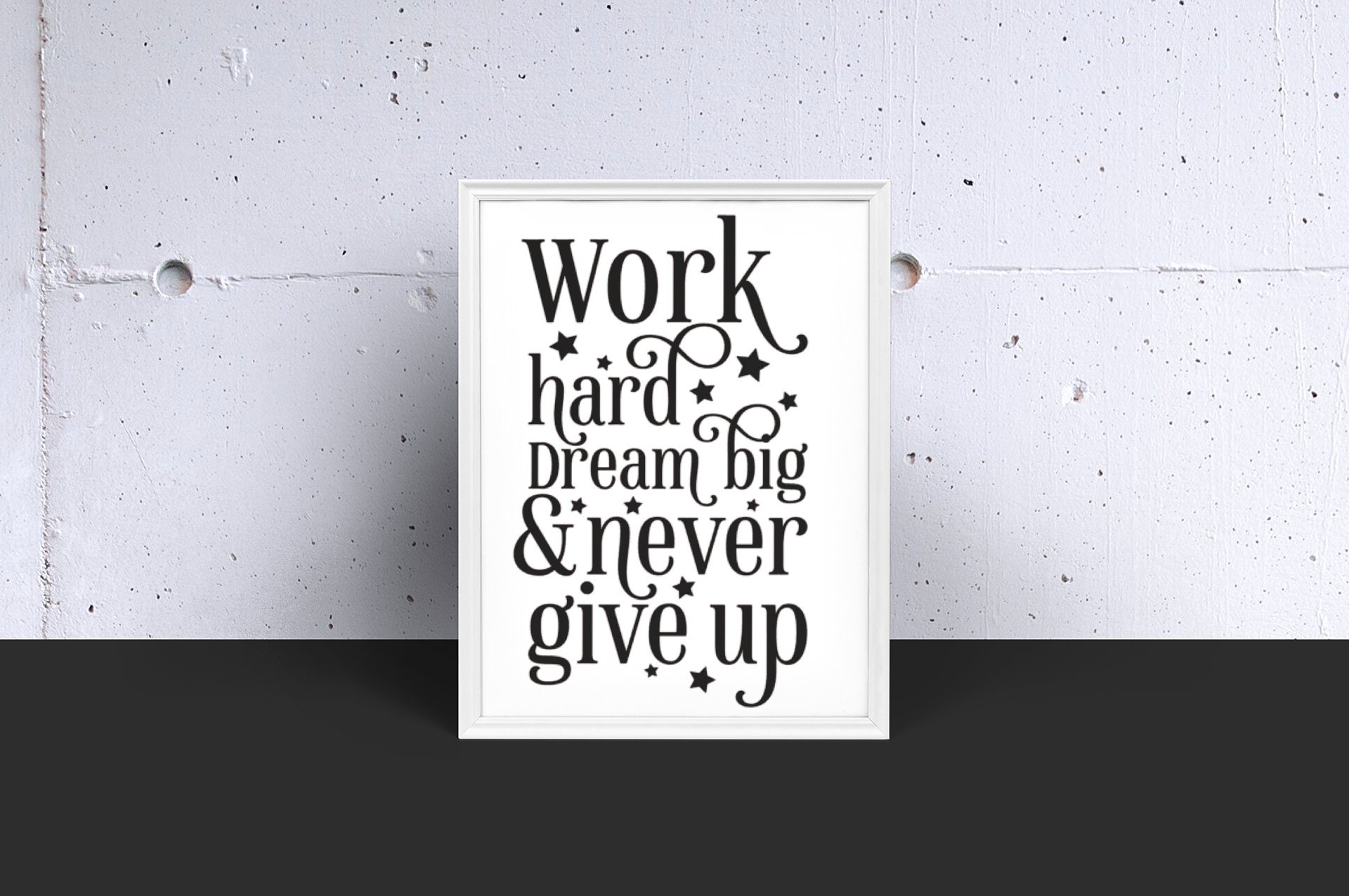 Work Hard Dream Big & Never Give up Vinyl Label/decal - Etsy
