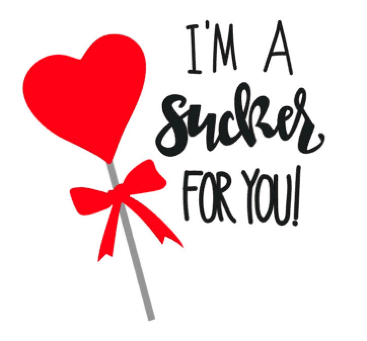 I'm a Sucker for you Valentines Vinyl Label/Aufkleber | Etsy