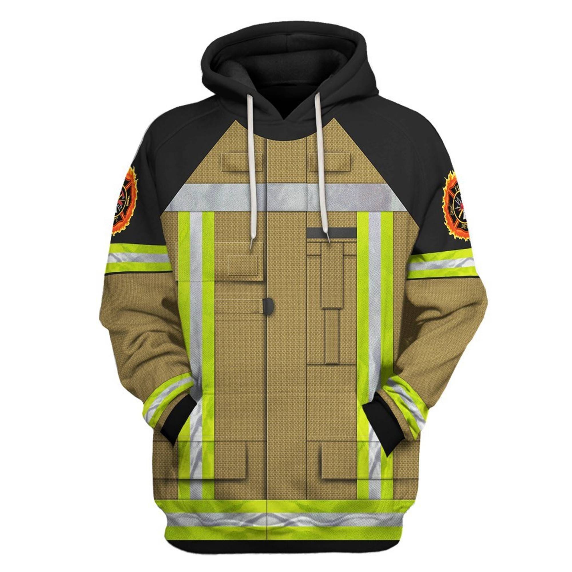 Customized Firefighter Uniform Halloween Costumes Hoodie, Firefighter ...