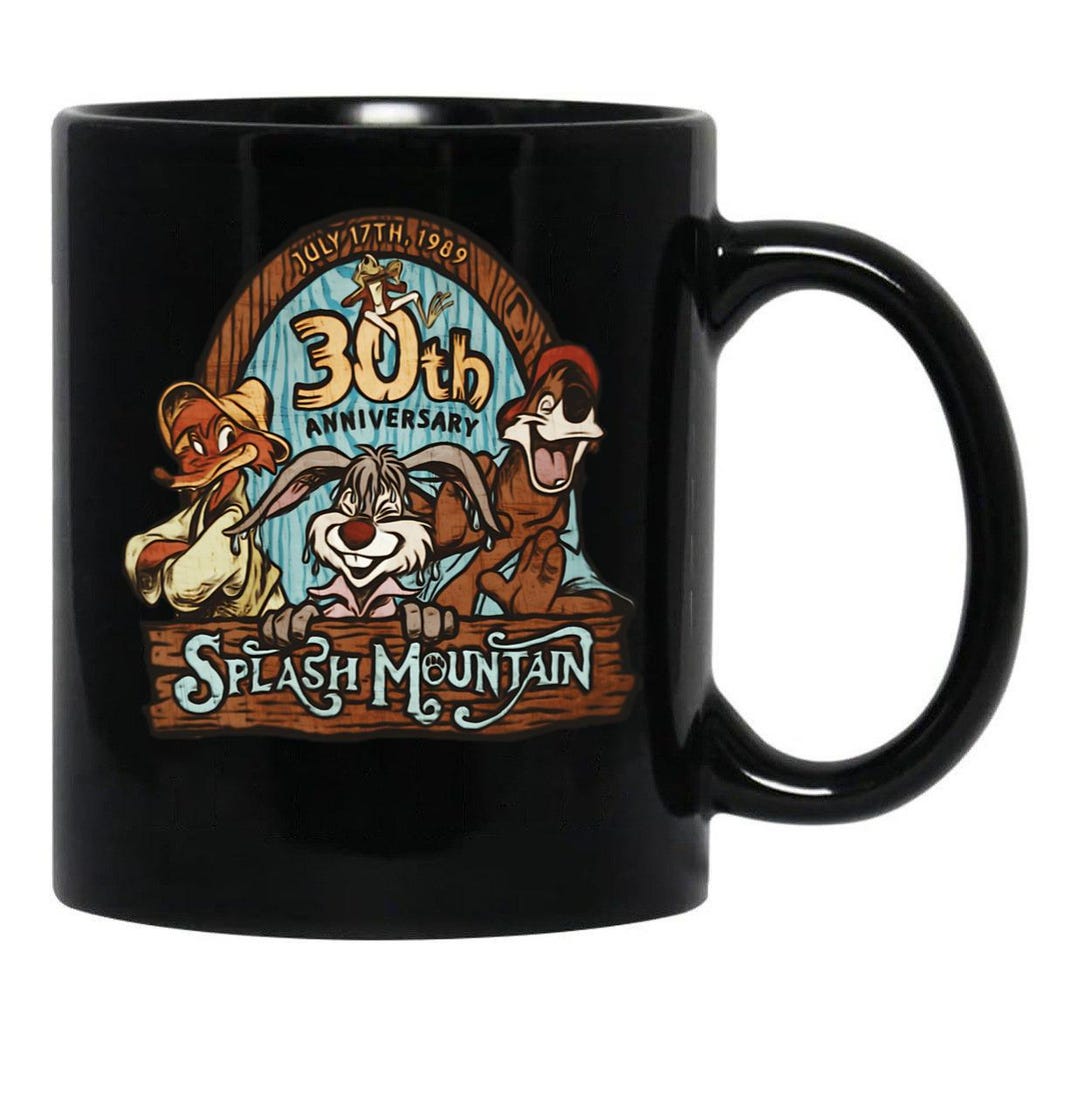 Splash Mountain Anniversary Black Coffee Mug, Gift Coffee Mug - Etsy