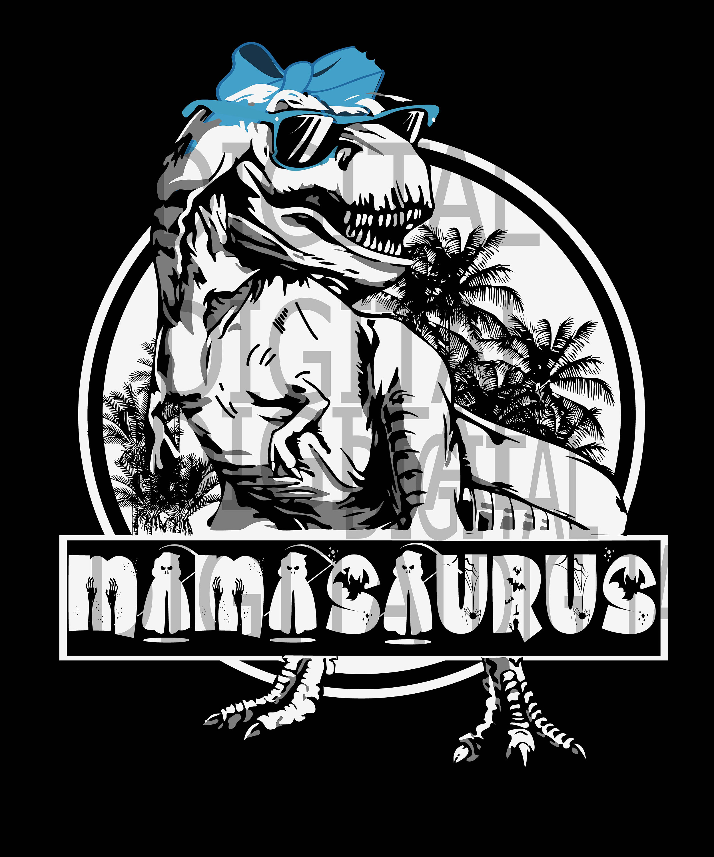 Mamasaurus by Halloween font 2 png File gift for mom | Etsy