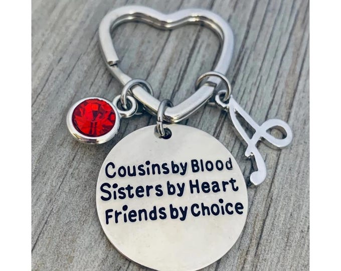 Cousins Keychain, Cousin Key Chain Gift, Cousins by Chance Friends by ...