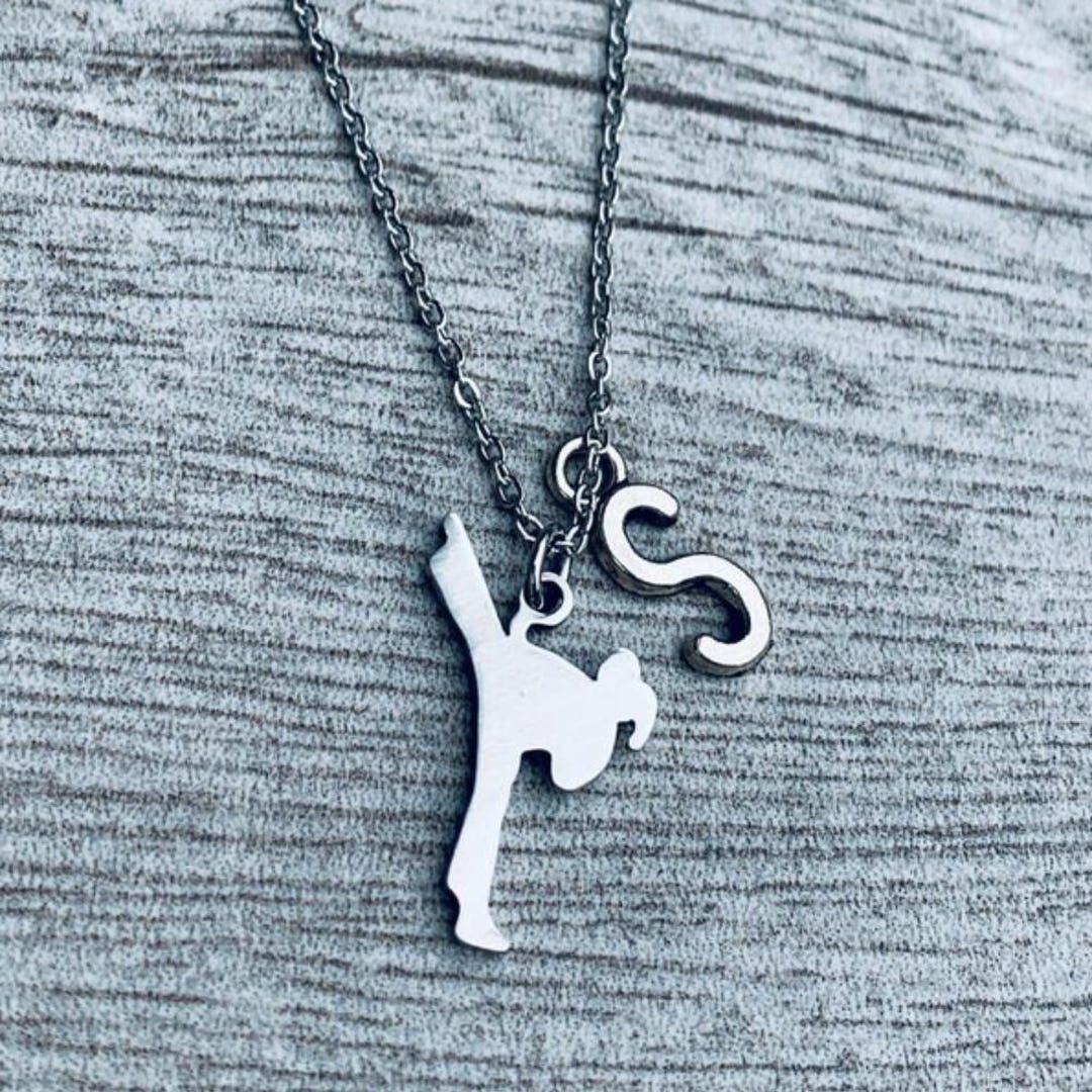 Personalized Girls Stainless Steel Martial Arts Necklace, Karate, MMA ...