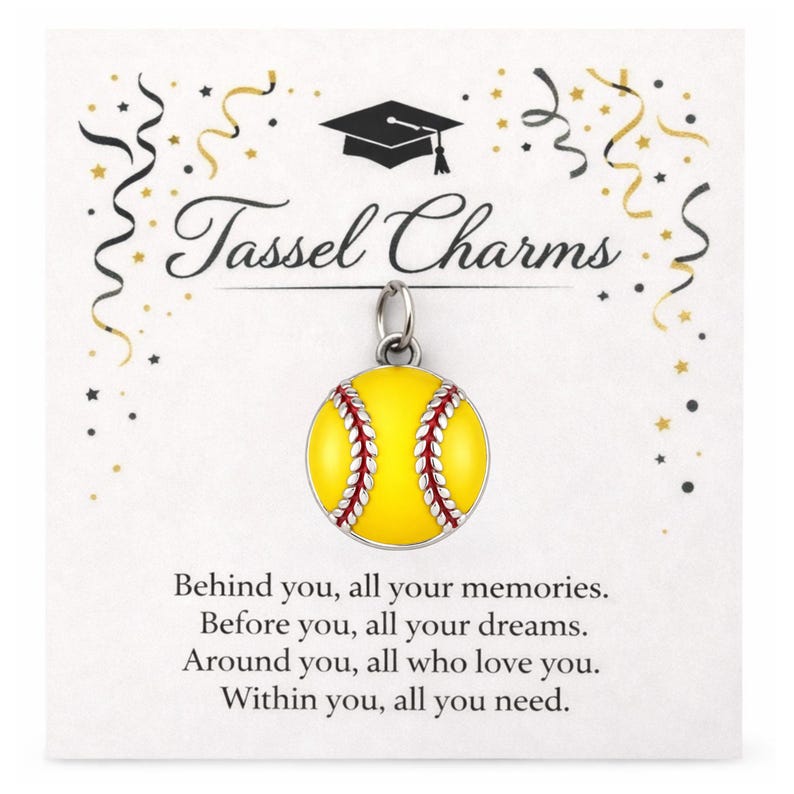2026 Softball Graduation Tassel Charm for Senior Player Keepsake Gift ...