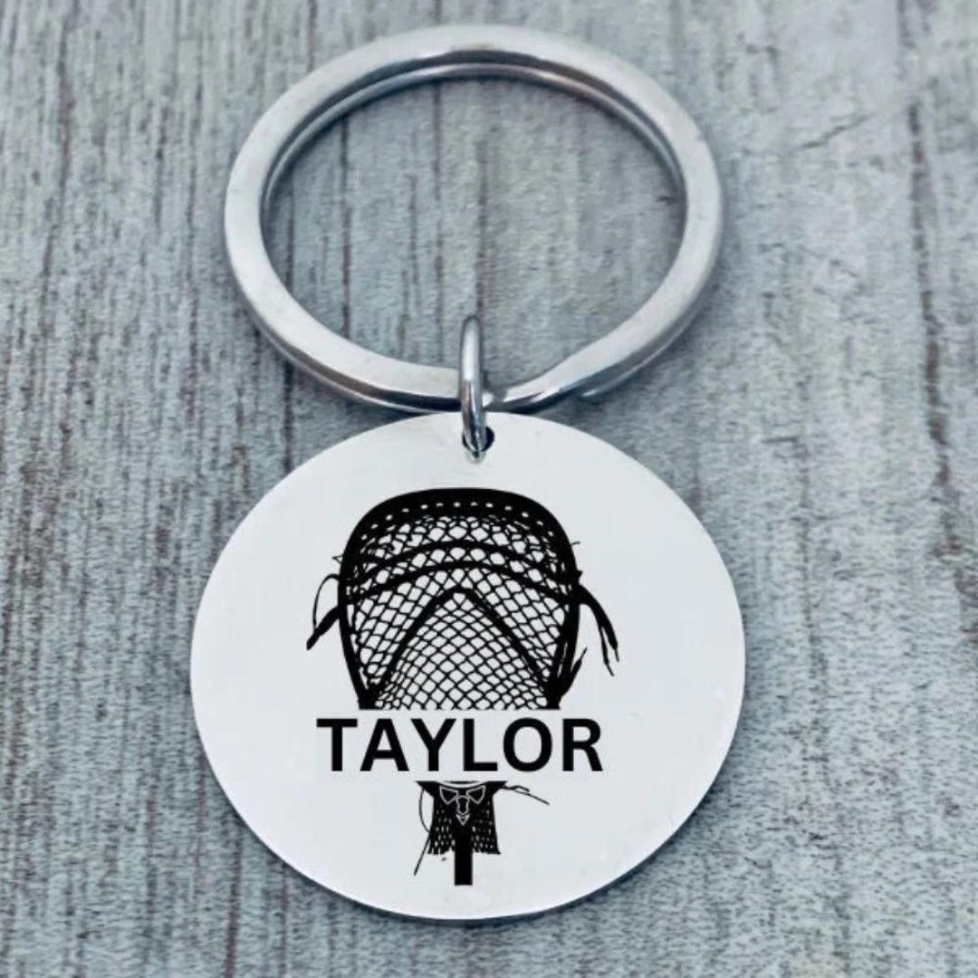 Lacrosse Goalie Keychain, Boys Lacrosse Goalie Charm Keychain, Jewelry ...