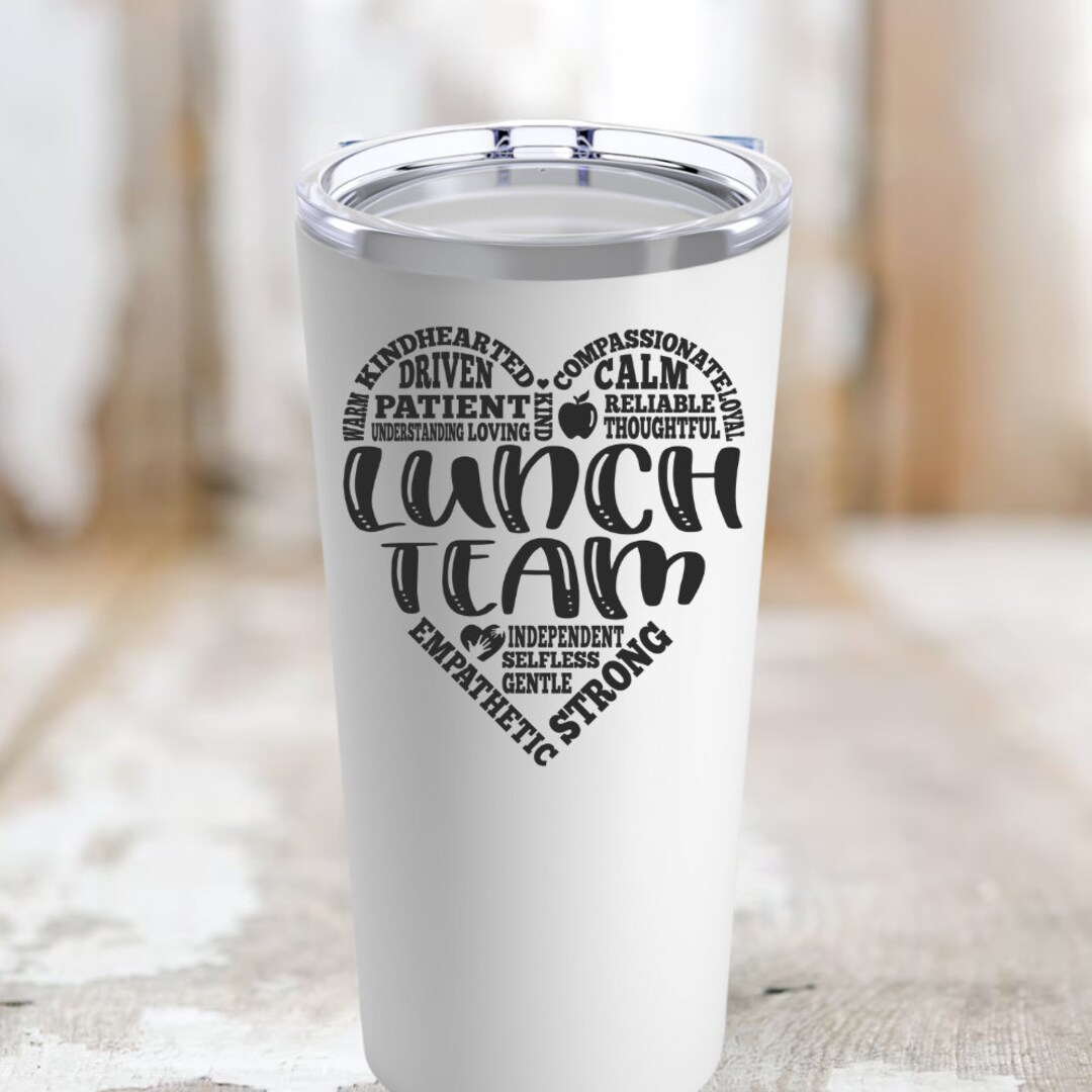 Lunch Team Tumbler, 20oz, Lunch Team Gift, Social Worker Gift, Thank ...