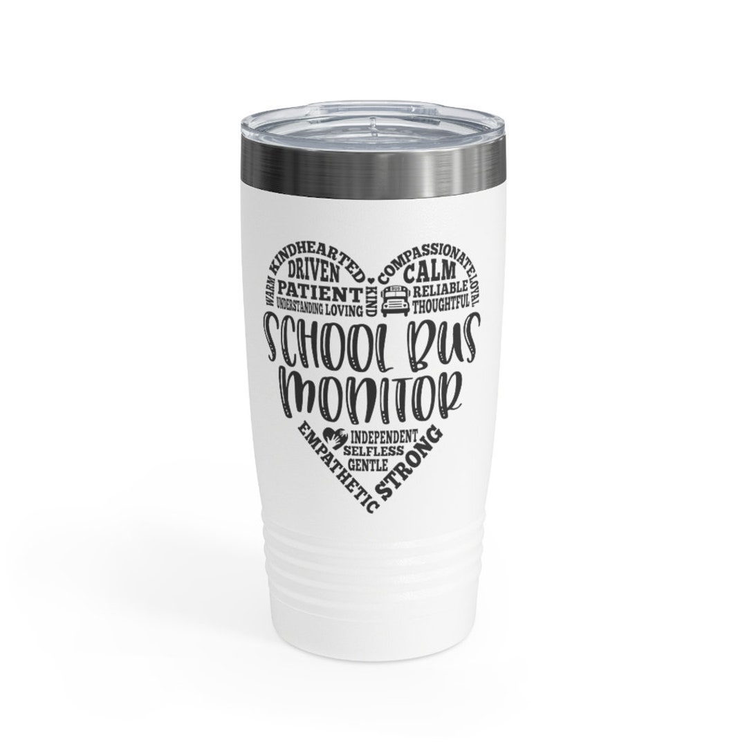 School Bus Monitor Tumbler, 20oz, School Bus Monitor Gift, Appreciation ...