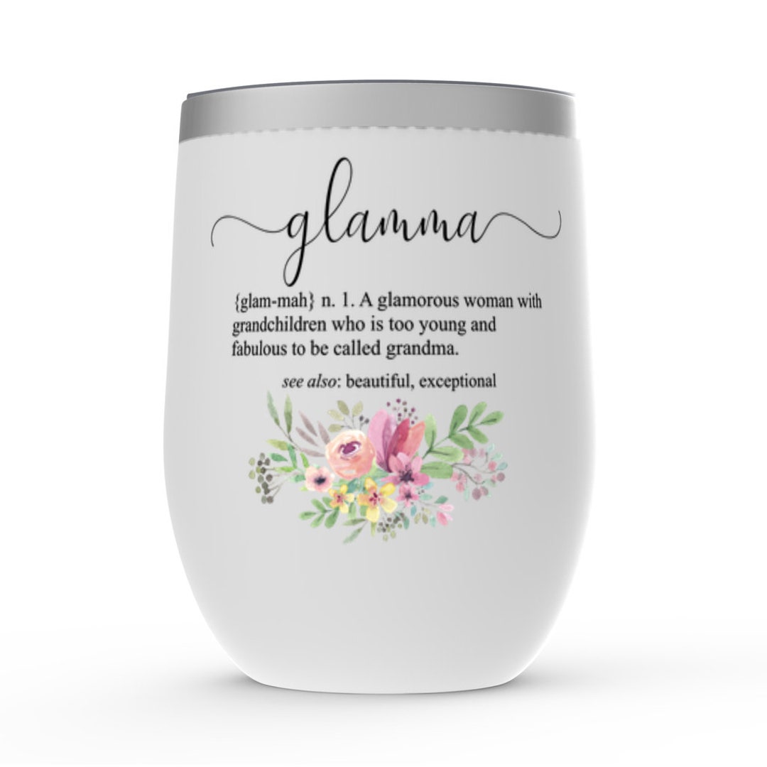 Glamma Stemless Wine Tumbler, Grandma Stainless Steel, Glamma Gifts ...
