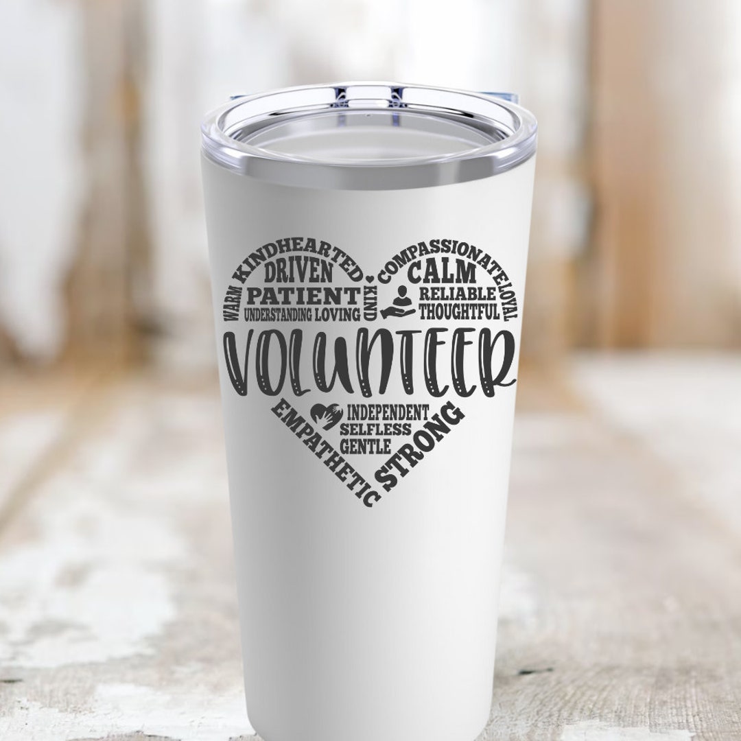 Volunteer Tumbler 20oz, Volunteer Gift, Community Worker Tumbler ...