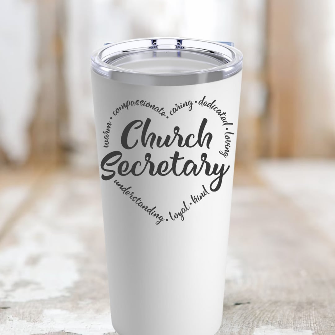 Church Secretary Tumbler, 20oz, Church Secretary Gift, Church Worker ...