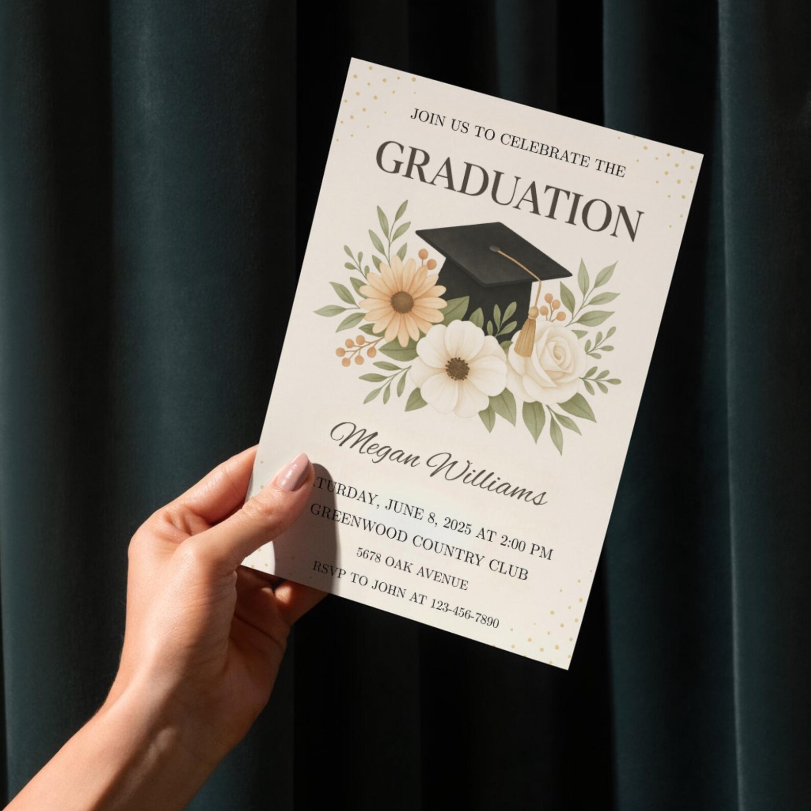 Digital Graduation Party Invitation, Graduation Invitation Template ...