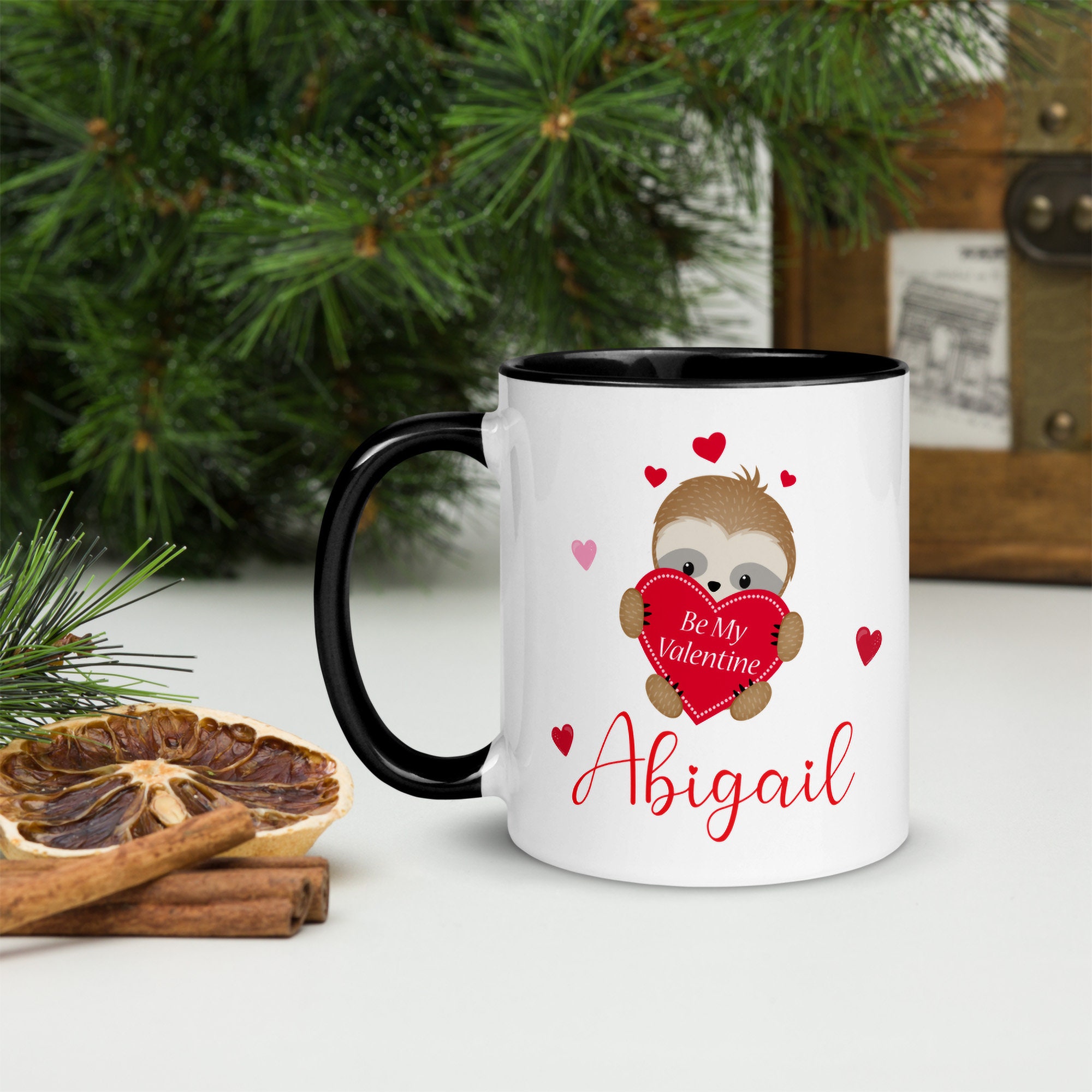 Personalized Valentine Sloth Mug, Valentines Day, Gift for Her - Etsy UK