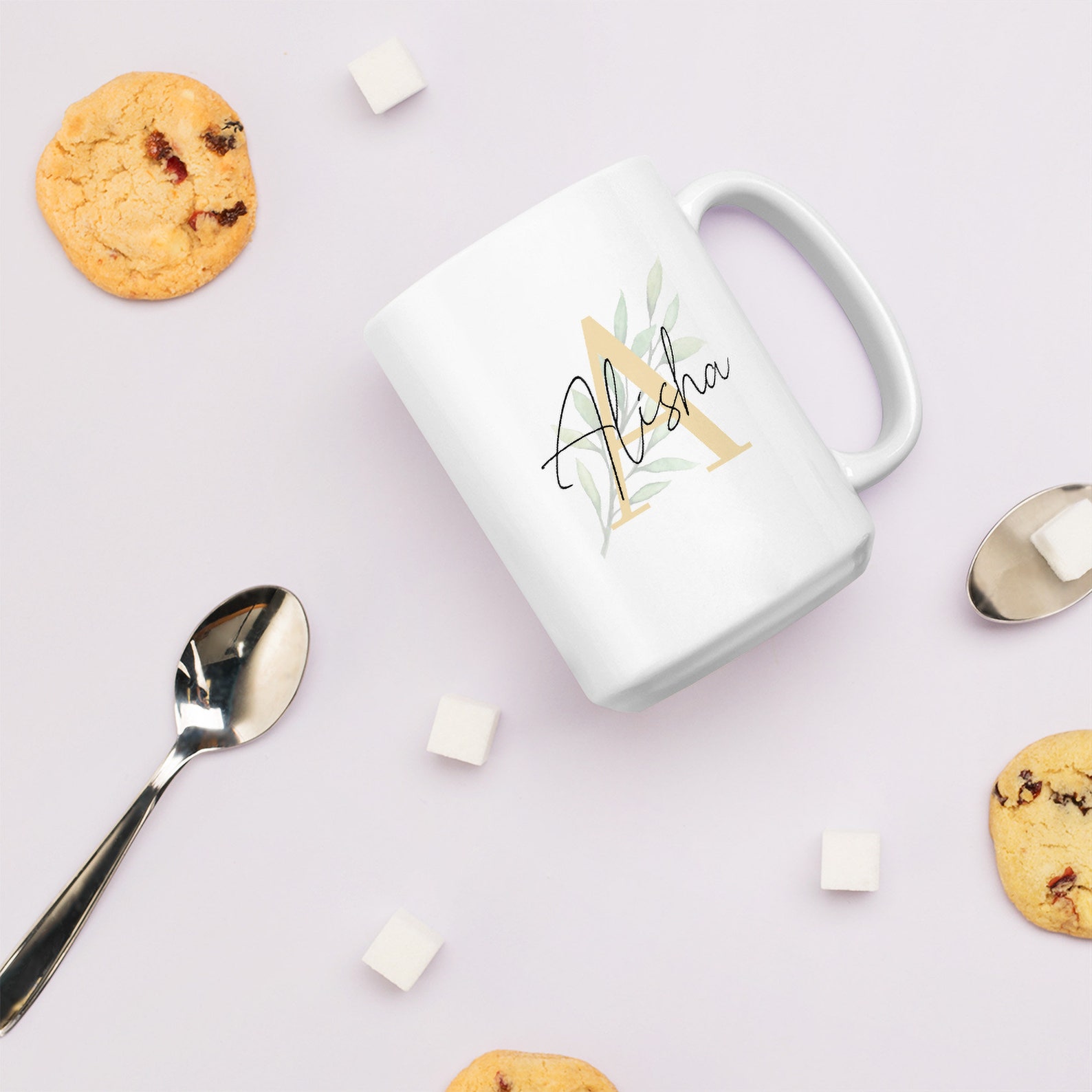 Custom Name Initial Mug Monogram Mug Personalised Name and - Etsy UK